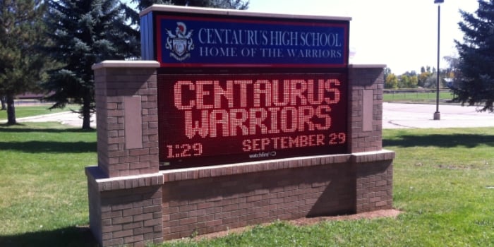 Centaurus High School in Lafayette gets new LED Digital Sign