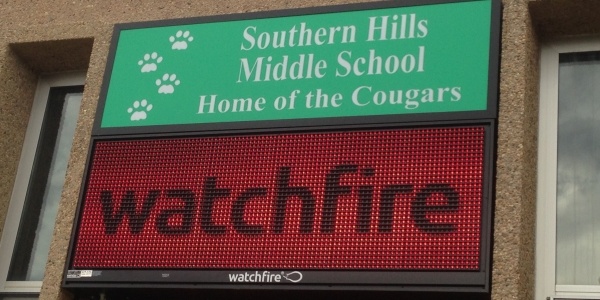 Southern Hills Middle School Gets New Watchfire LED School Sign | Signdealz